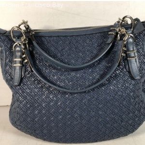 Coach | Bags | Coach Blue Denim Leather Womens Kristin Limited Edition ...